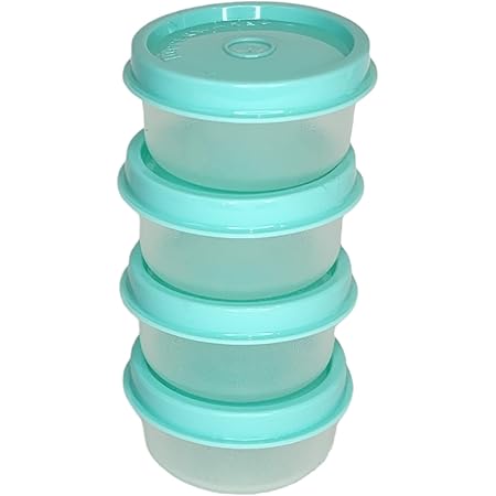 Amazon.com: Tupperware Set of 4 Smidgets Tiny 1 oz Containers Sheer ...