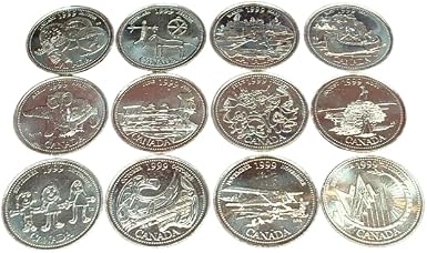 Royal Canadian Mint 1999 Canada Millennium Commemorative Quarters Set ...