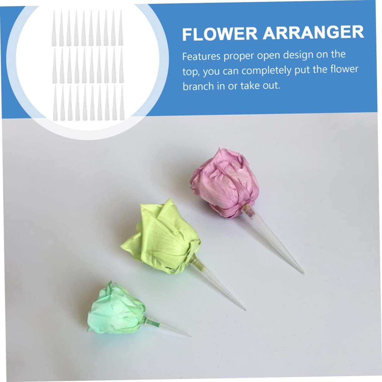 NOLITOY 750 Pcs Preserved Flower Clay Inserts Fresh Flowers Water Tubes ...