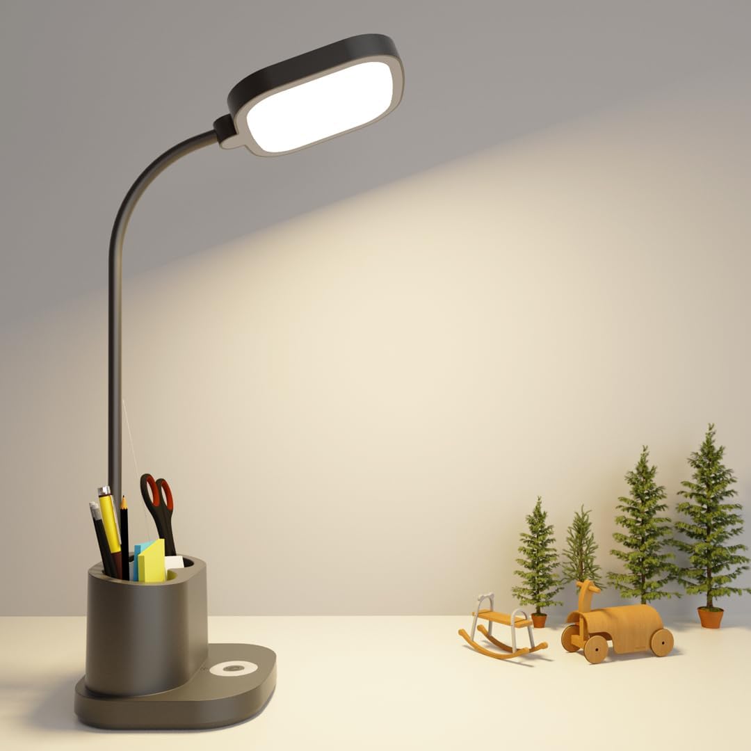 TW Lighting LED Desk Lamp with USB charging Port, 3-Way Touch Switch ...