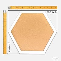 Amazon.com : Cork Board Hexagon Diamond Shape White Framed Bulletin ...