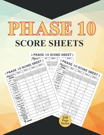 Amazon.com: Phase 10 Score Sheets: Amazing Designed Score Cards for ...