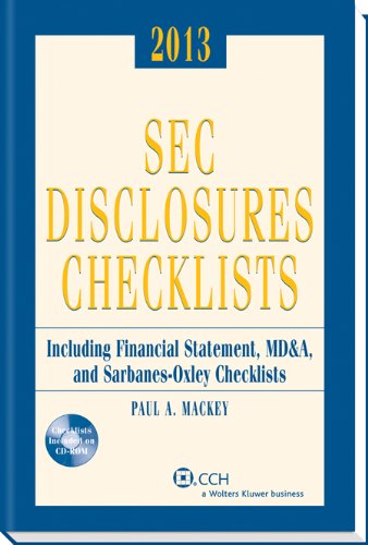 Amazon.com: SEC Disclosures Checklists, (2013 Edition) W/ CD-ROM ...