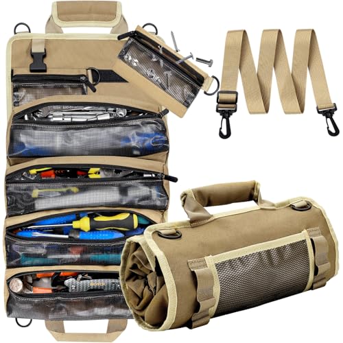 Amazon: Tool Bag Roll Up, Heavy Duty Tool Organizer for Men, Portable ...