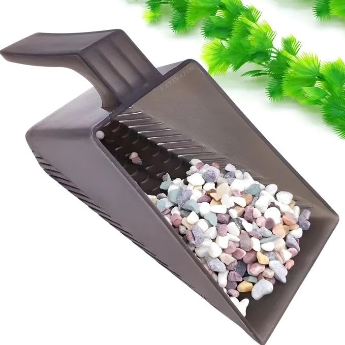 VAYINATO® Aquarium Fish Tank Sand Shovel (Grey), Strong Construction ...