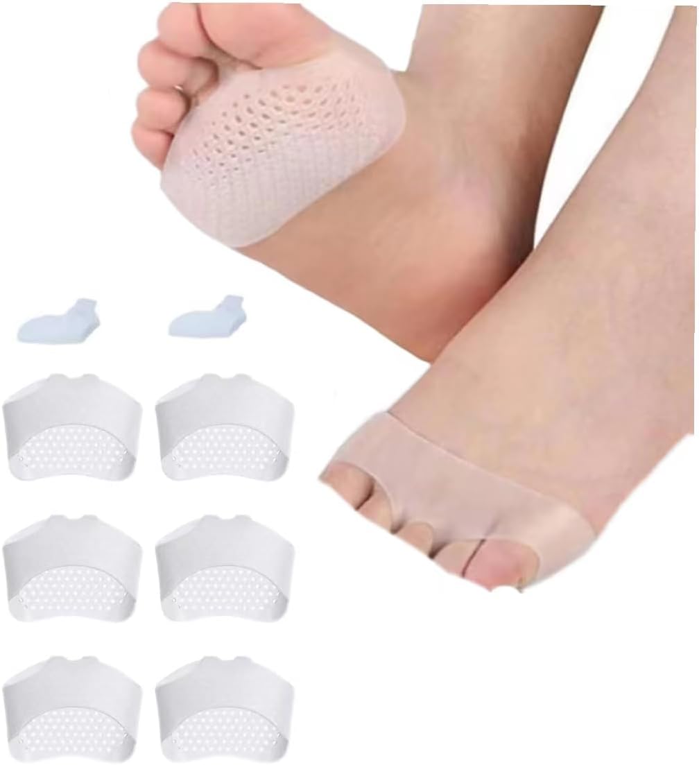 iDocare Silicone Forefoot Cushioning Metatarsals Pads Sesamoid (8 PCS ...