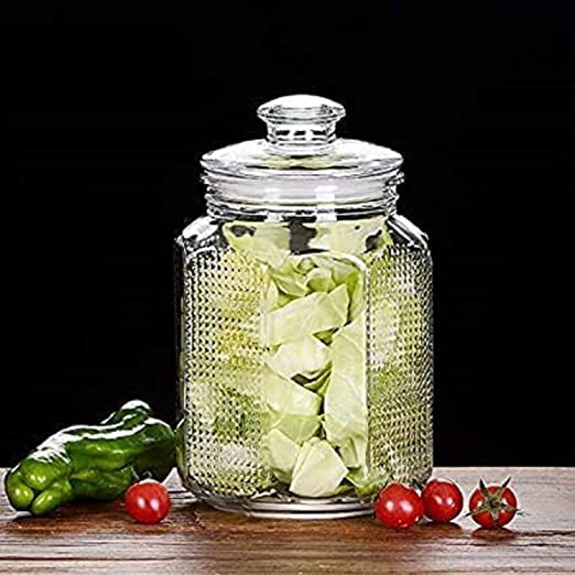 Vihal Pop Big Jar With Glass Lid Pickle Spicy Food Storage Transparent ...