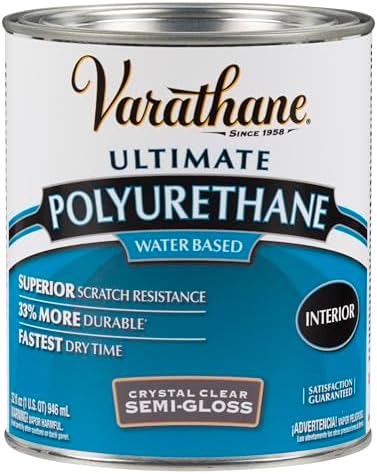 Varathane 200161H Water-Based Ultimate Polyurethane, Half Pint, Semi ...