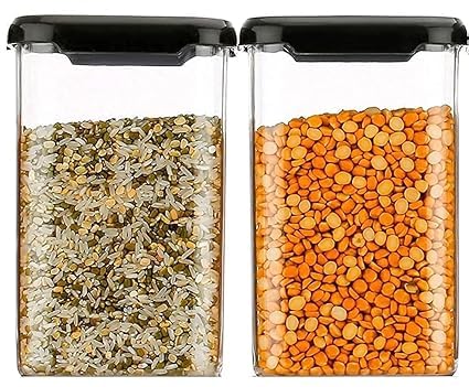 Bucssy® New Unbreakable Air Tight Square Plastic Containers Set for ...