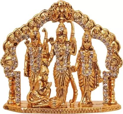 Imagine Martgold Plated With Stone God Shri Ram Darbar Car | Desertcart ...