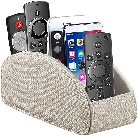 Amazon.com : Remote Control Holder PU Leather TV Remote Caddy for Table ...