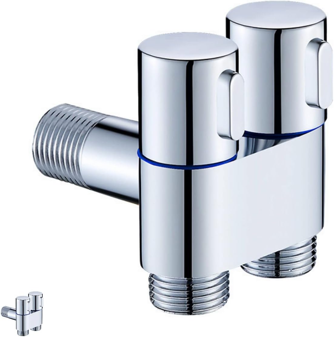 1-In-2-Out Dual Control Valve, Bathroom Faucet Double Handle Dual ...