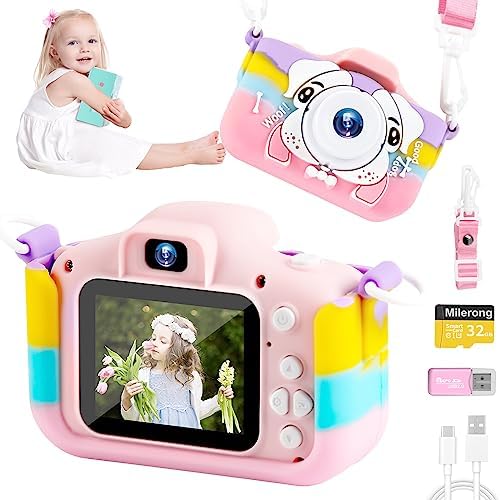 Milerong Kids Camera for Girls Kids Toys Digital Camera Age 6 7 8 9 10 ...