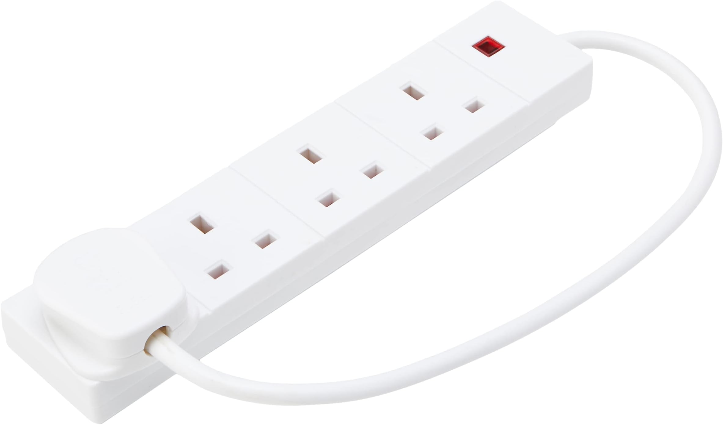 PRO ELEC PELB1403 2-Gang Extension Lead, 0.5m, White: Amazon.co.uk ...