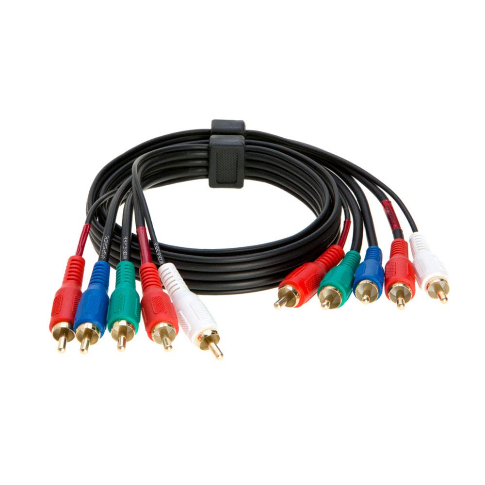 Amazon.com: 5RCA Male Component Video/Audio Cable, Gold Plated 3ft, 6ft ...