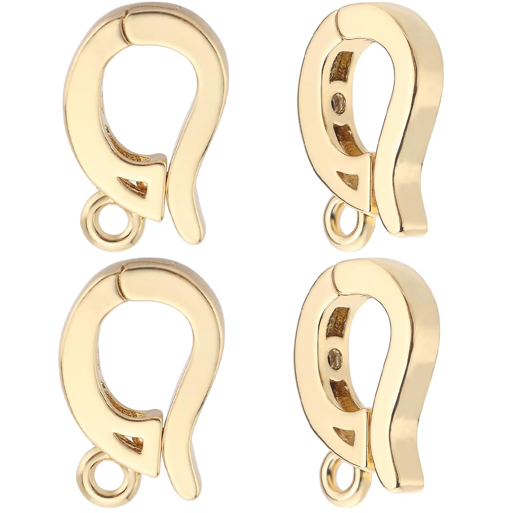 Amazon.com: Beebeecraft 1 Box 5Pcs Shortener Clasps 18K Gold Plated ...