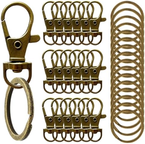 Amazon.com: 100 Pcs Keychain Hooks with Key Rings, Keychain Clip Hooks ...