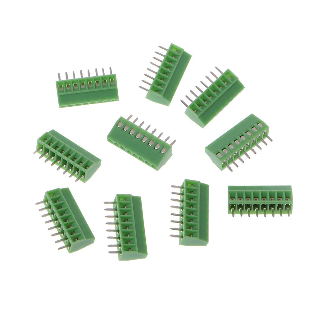 JOYKK 10 Pieces 8Pin Screw PCB Mounted Terminal Blocks Connector 2.54mm ...
