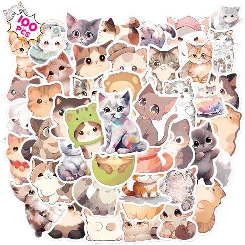 Amazon.com: Cute Cat Stickers for Water Bottles: 200Pcs Water Proof ...