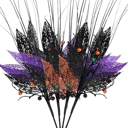 Amazon.com: Lyrow 6 Pieces Halloween Branches Picks Stems Artificial ...