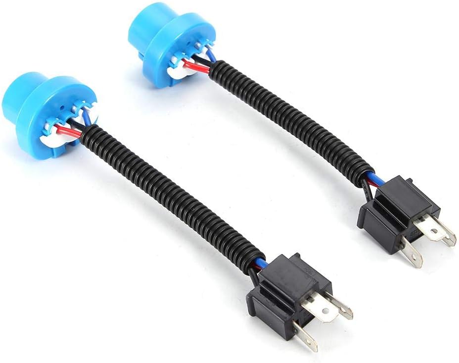 Amazon.com: 4 Pcs 9007 Male to H4 Female Plug Extension Conversion ...