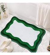 Amazon.com: KOEXM Scalloped Bath Rug 20" x 32" Luxury Microfiber Soft ...