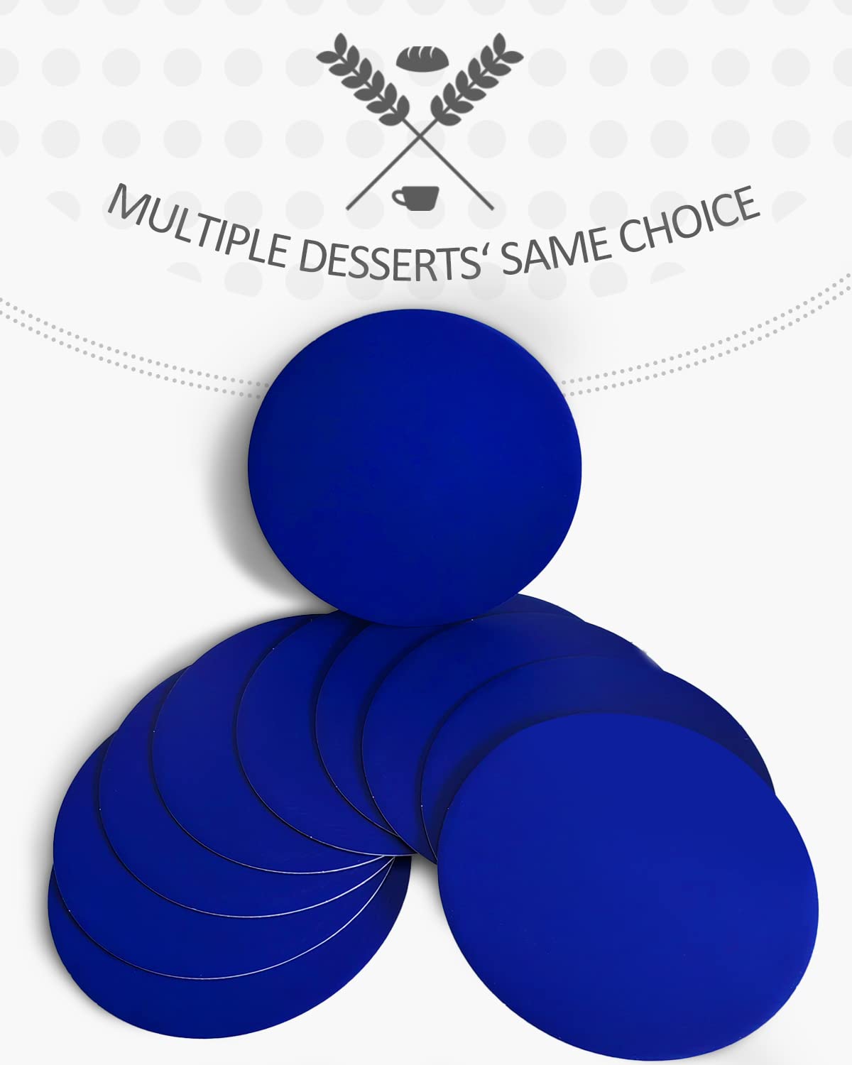 Snapklik.com : Qiqee 10 Inch Blue Cake Boards Round 40-Packs Circles ...