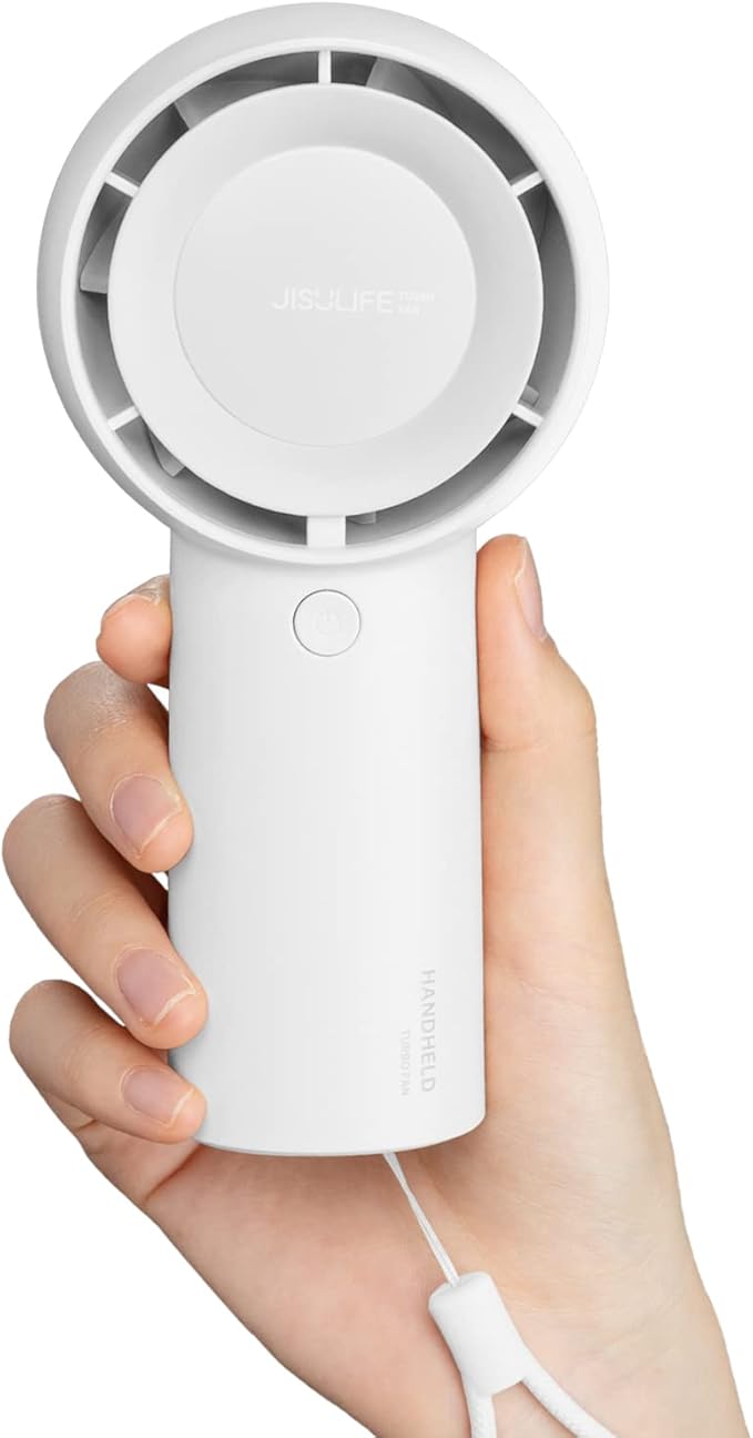JISULIFE Handheld Turbo Fan [16H Max Cooling Time] Mini Portable Hand ...