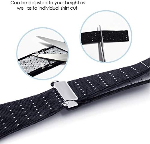 Taope Mens Shirt Stays Military Adjustable Elastic Garter Straps Sock ...