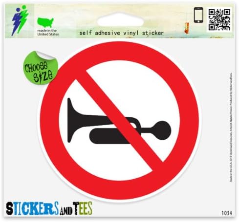 Amazon.com: No Loud Music Quiet Hooter Sign Car Sticker Indoor Outdoor ...