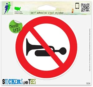 Amazon.com: No Loud Music Quiet Hooter Sign Car Sticker Indoor Outdoor ...