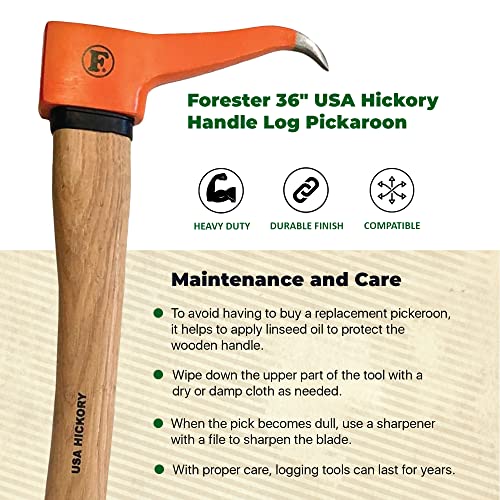 Snapklik.com : Hookaroon Pickaroon Logging Tool - 36 Inch USA Hickory ...