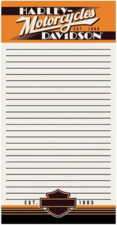 Amazon.com : Harley-Davidson Ride Free List Pad - 4 x 8 inches, 50 ...