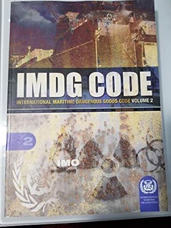 Imdg Code International Maritime Danerous Goods Code Volume 1&2 ...