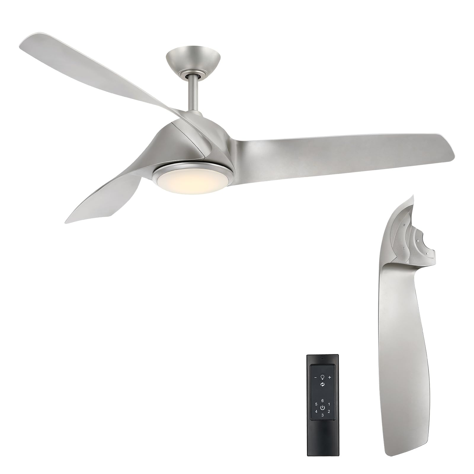 Amazon.com: ANPrime 56 inch ceiling fan with lights, LED indoor ceiling ...