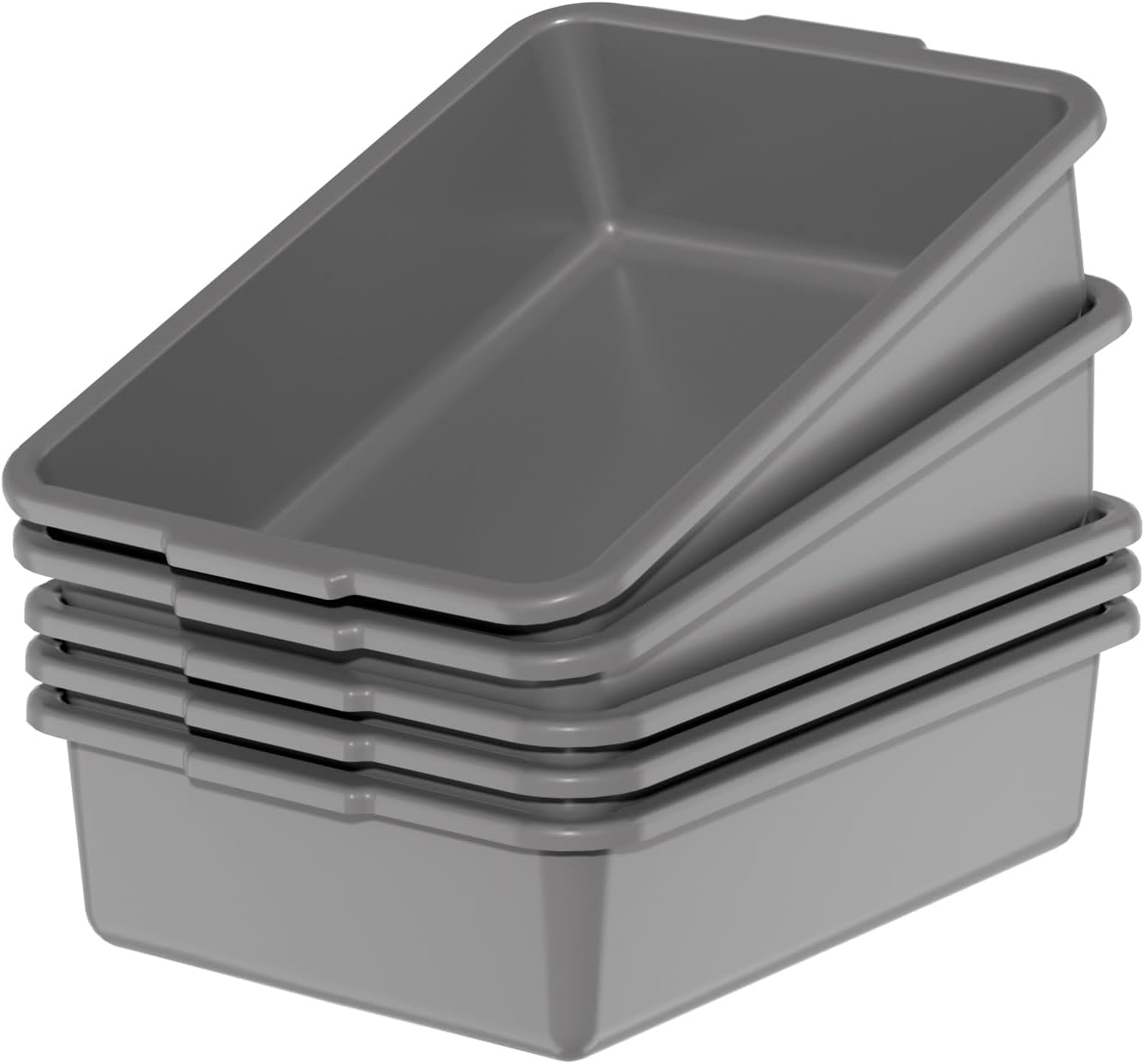 Drephia 8 L Commercial Bus Box, 5-Pack Plastic UtilityTubs Storage Bins ...