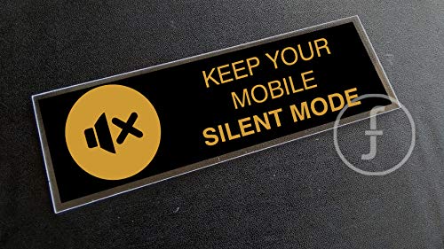 fingerz Keep Your Mobile Silent Mode Laminated Letters Acrylic Glass ...