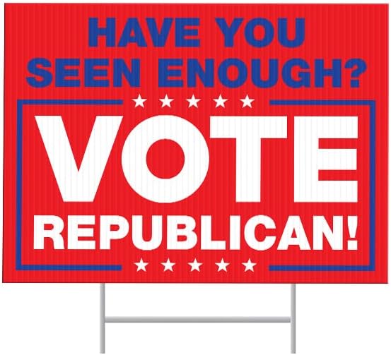 Amazon.com : SignPro Seen Enough Vote Republican Yard Sign | Vote ...