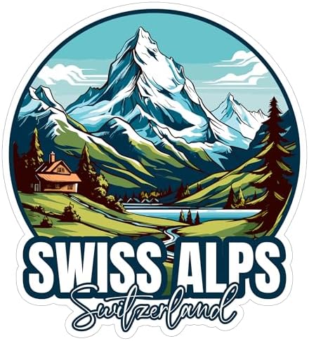 Amazon.com: Swiss Alps Switzerland Sticker 4 Inch City Travel Souvenir ...