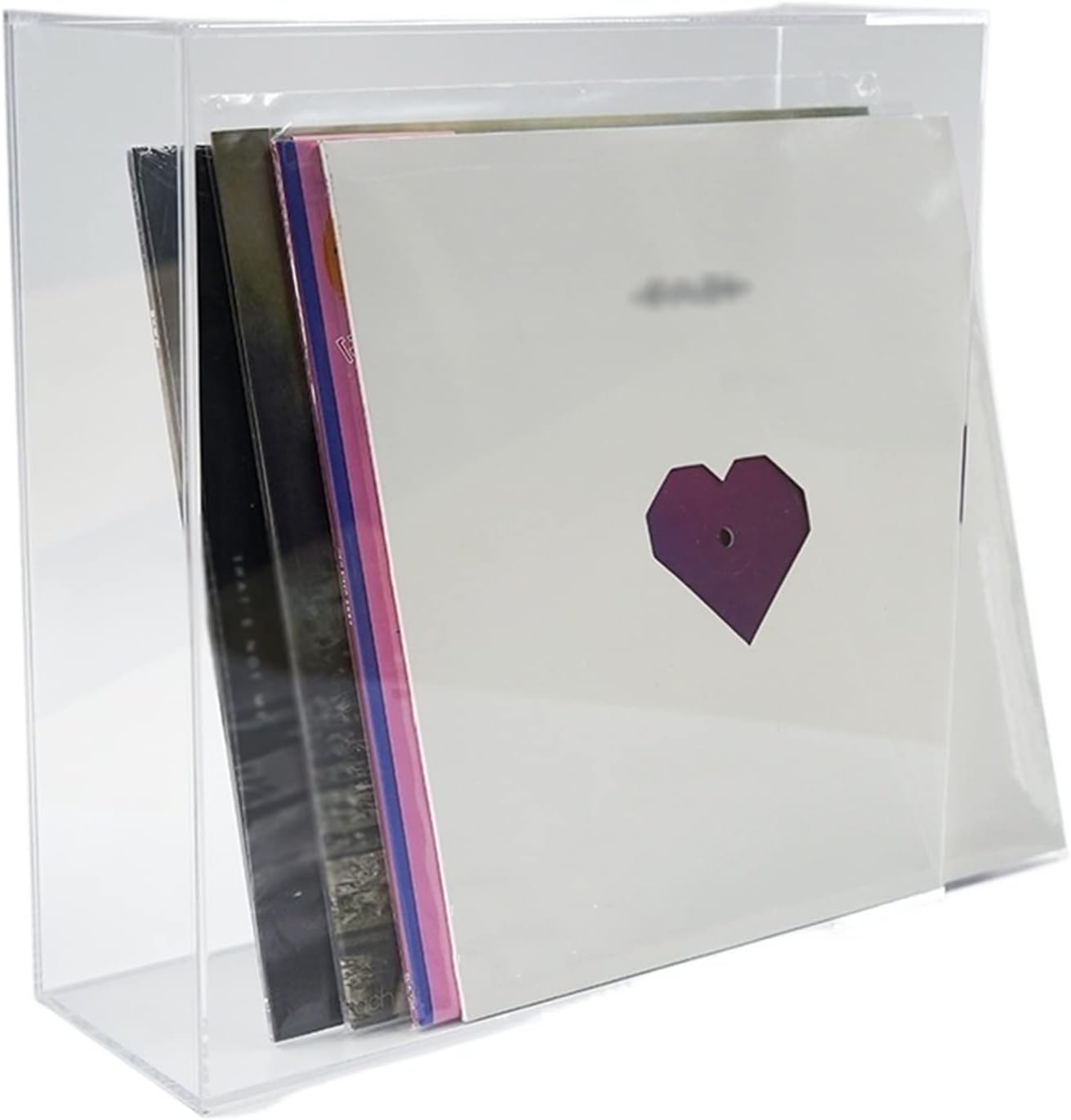 Amazon｜レコードホルダー ビニールレコード収納ラック、透明LPビニールレコード収納ボックス アクリルディスク収納ホルダー ホームレコード ...
