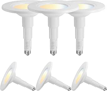 Jolux 5/6 Inch 5CCT Retrofit LED Recessed Lighting 6 Pack, Adjustable ...