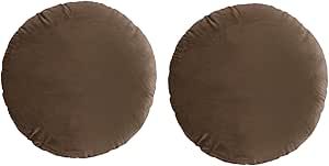 Amazon.com: YT-KOKE Set of 2 Solid Color Round Throw Pillow Sham, Round ...