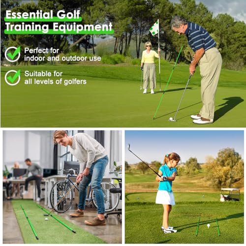 Rhino Valley Golf Alignment Sticks 3 Pack, 48” Collapsible Alignment ...