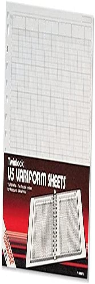 Rexel Twinlock Variform Multi-Ring Binder V8 Cash Refill Sheets 32 ...