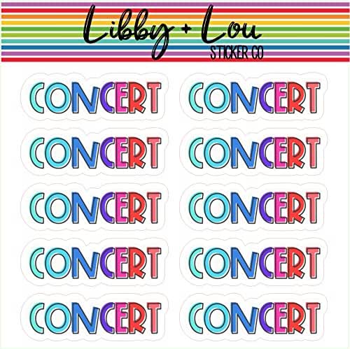 Amazon.com: Concert Planner Sticker | Libby and Lou Sticker Co : Arts ...