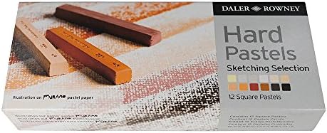 Daler-Rowney Artists' Hard Square Pastel Sketching Set, 12 Assorted ...