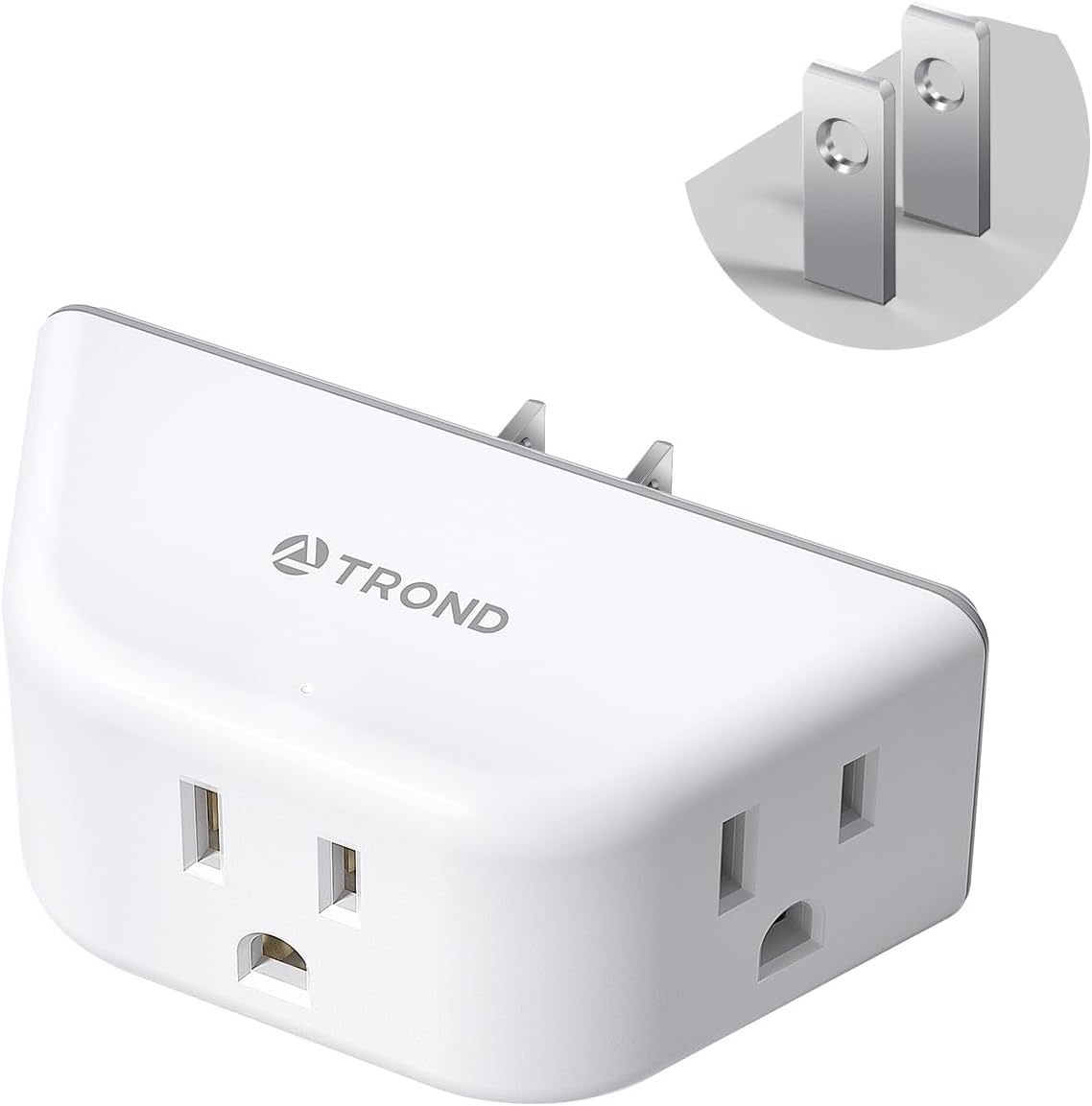 Amazon.com: TROND 2 Prong to 3 Prong Outlet Adapter, 2 Prong Outlet ...