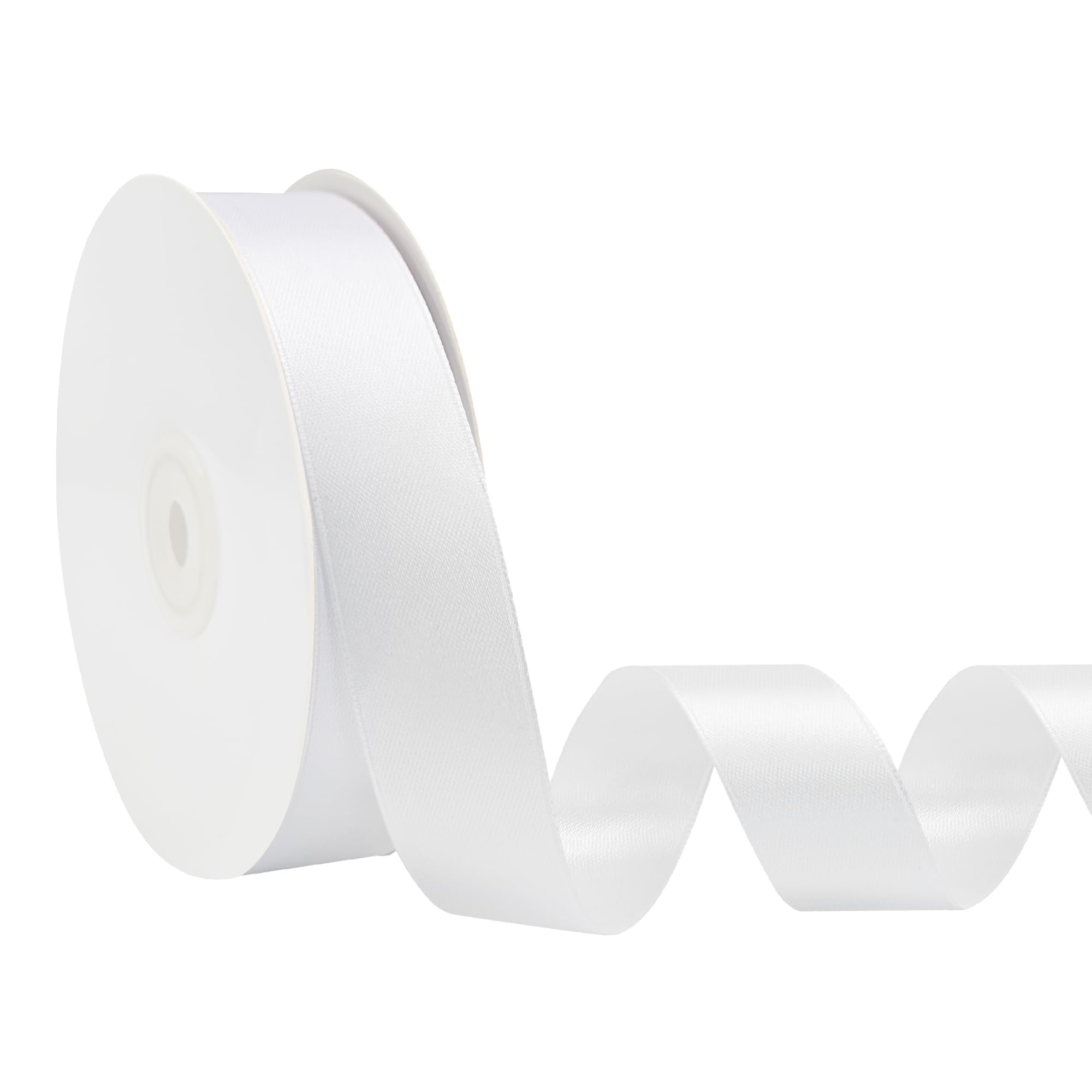 Snapklik.com : Double Face White Satin Ribbon 1 Inch X 50 Yards ...