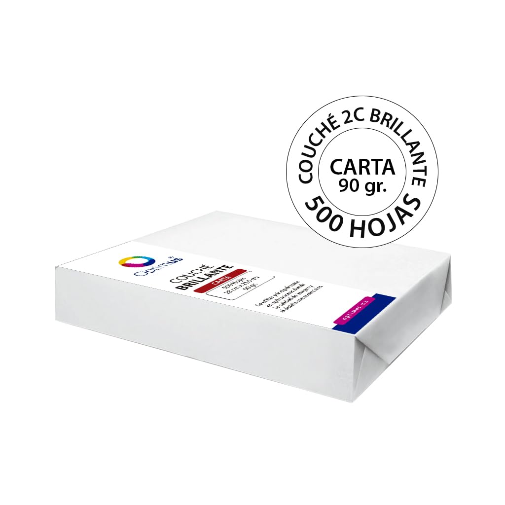Papel Couché Brillante Carta 90 gramos - 500 Hojas : Amazon.com.mx ...