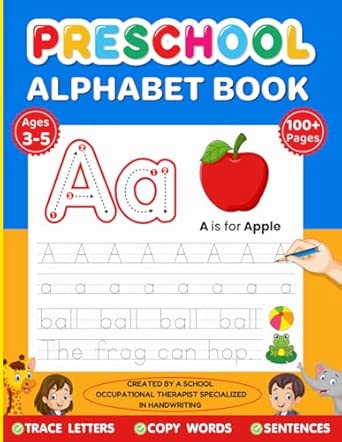 Amazon.com: Preschool Alphabet Book: Trace letters and letter writing ...